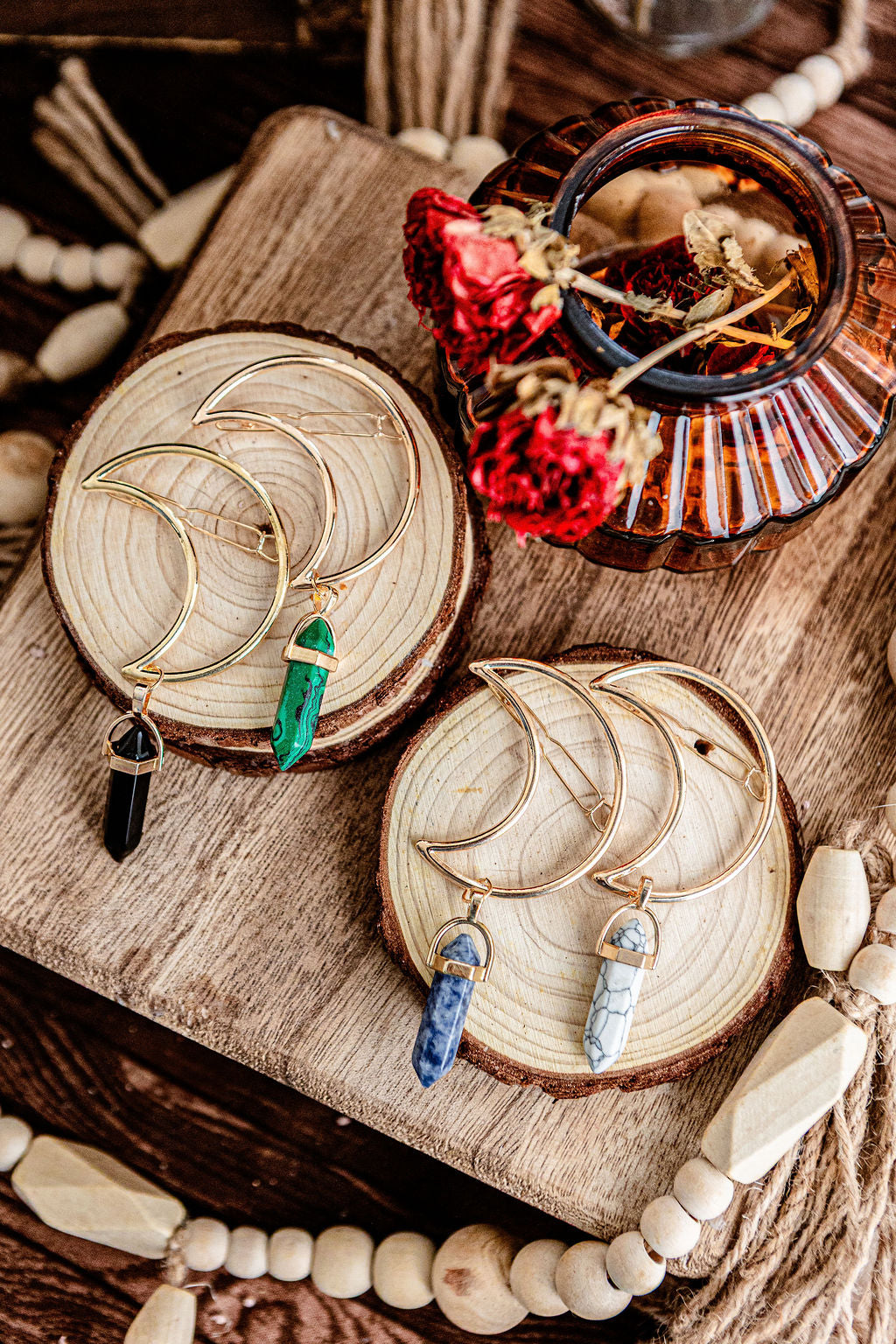 Faux Crystal Moon Clips – Tamed Wild
