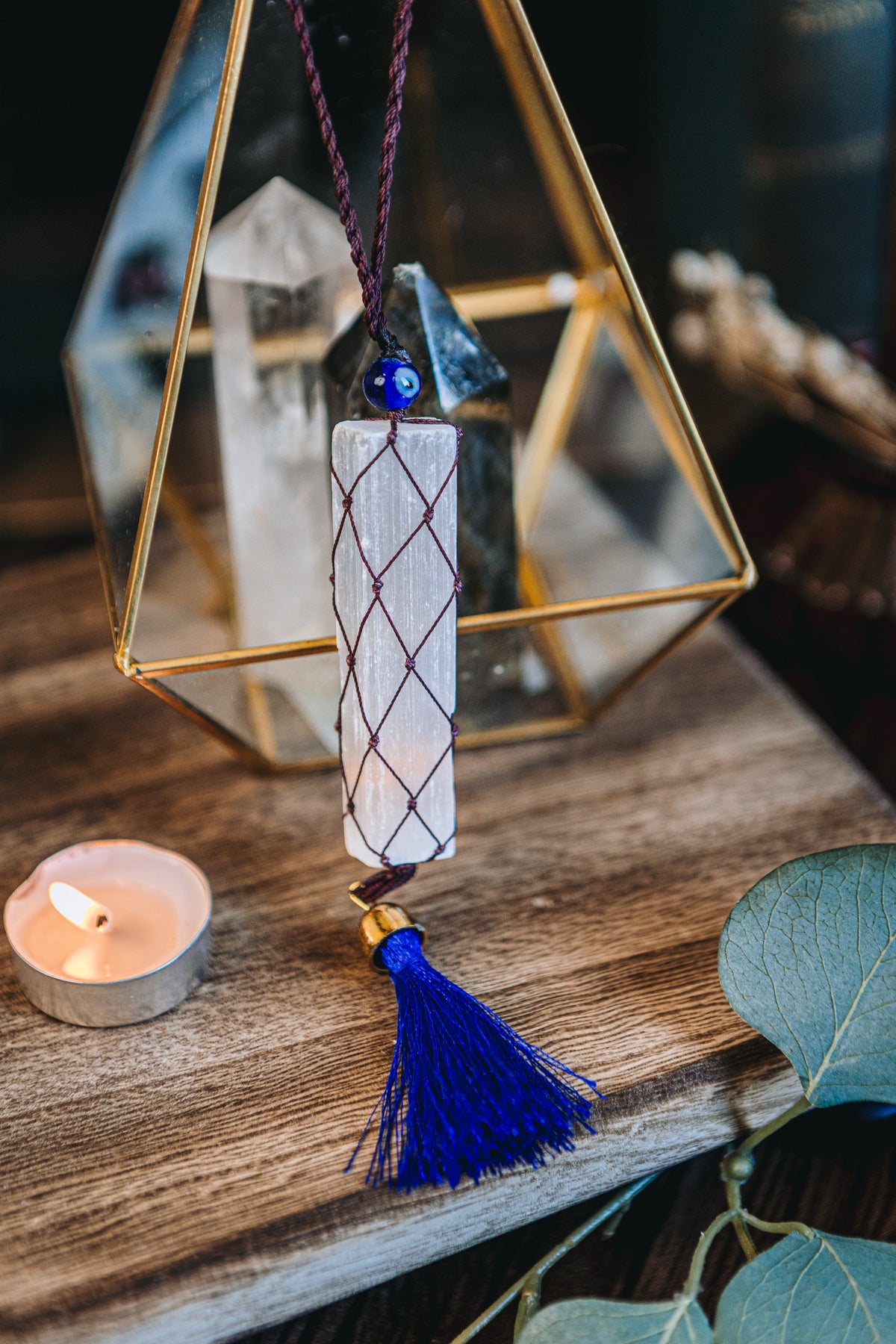 Evil Eye Selenite Wand Talisman – Tamed Wild